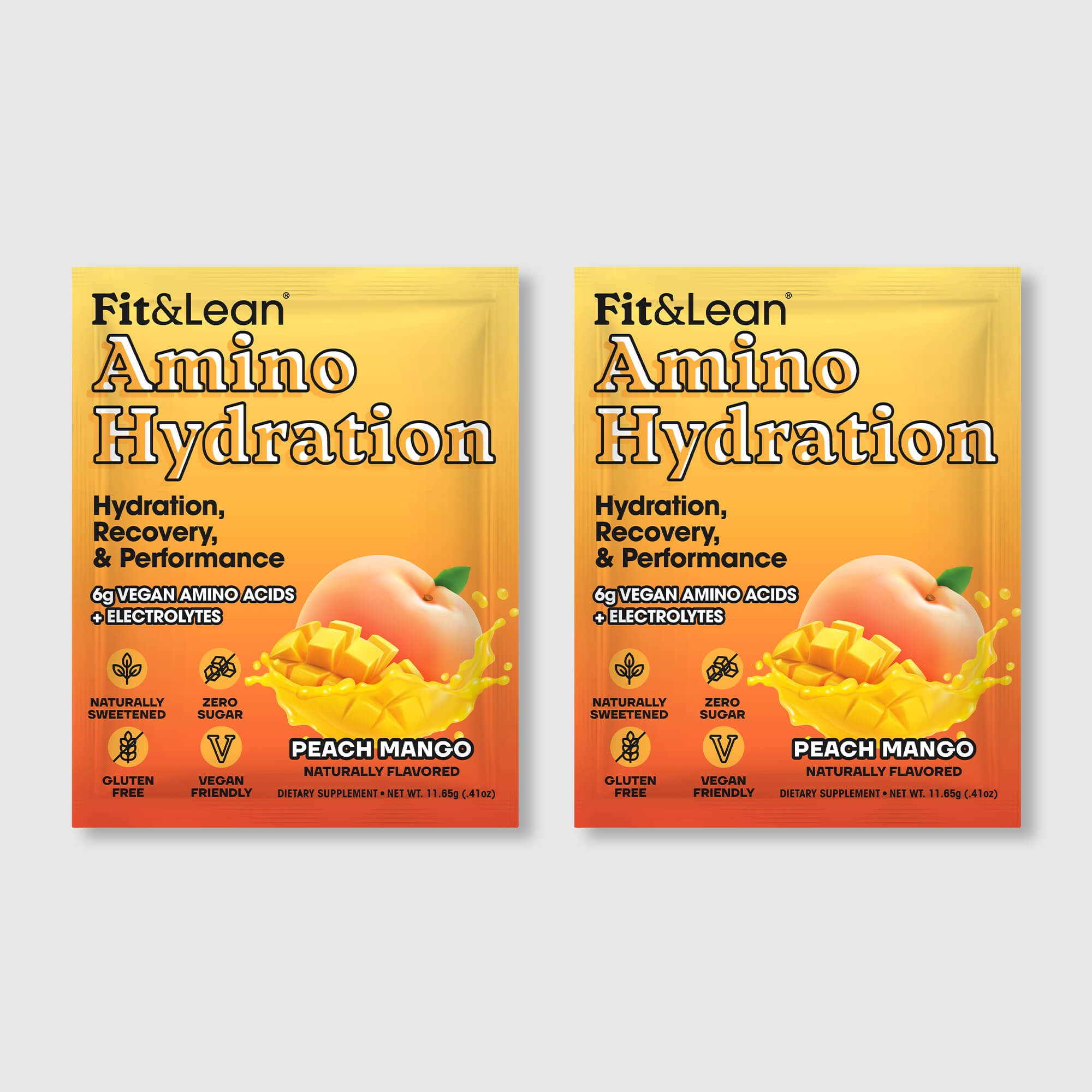 Amino Hydration Peach Mango Samples (2x) – Fit & Lean